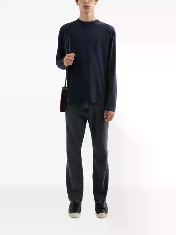 JIL SANDER 3-pack Long-sleeved Cotton T-shirt Set With Embroidered Monogram