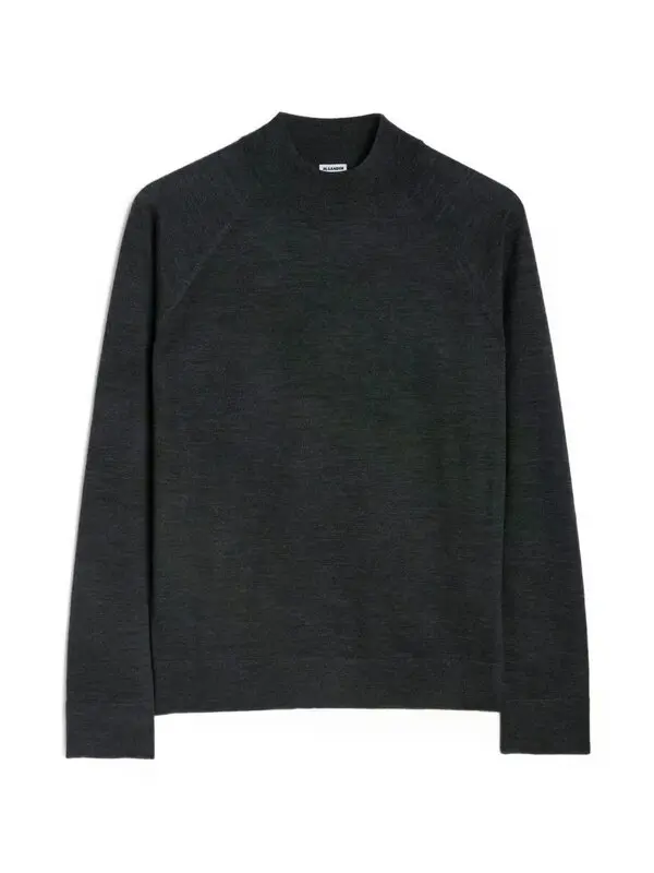 JIL SANDER Mock-neck Slim-fit Lightweight-wool Sweater