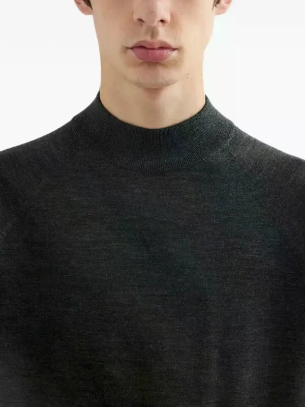 JIL SANDER Mock-neck Slim-fit Lightweight-wool Sweater