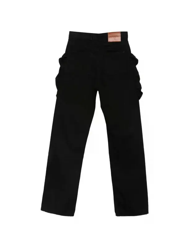 Viktor & Rolf Pleated-pocket Straight-leg Jeans