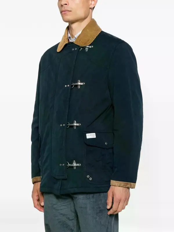 FAY Lobster-clasp Corduroy-collar Jacket