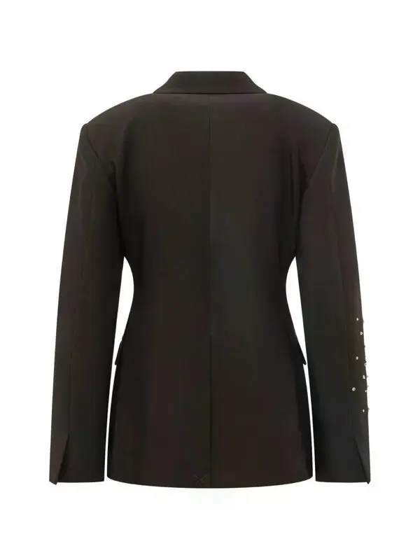 DES_PHEMMES Crystal-embellished Double-breasted Blazer