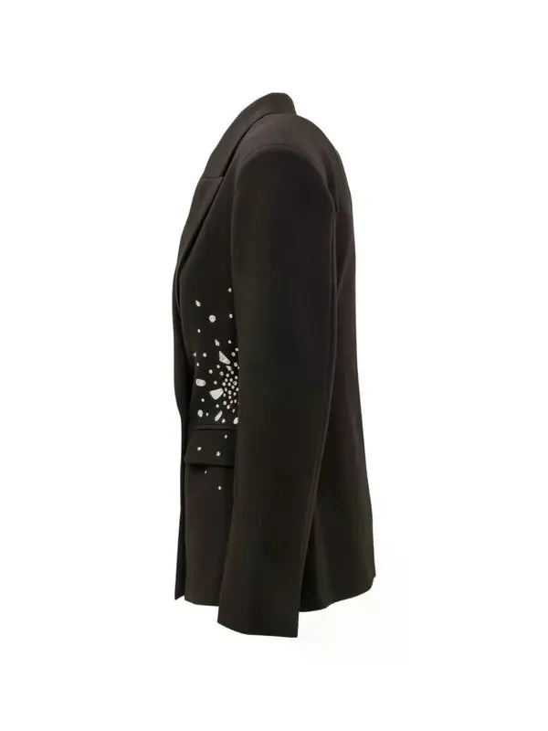 DES_PHEMMES Crystal-embellished Double-breasted Blazer