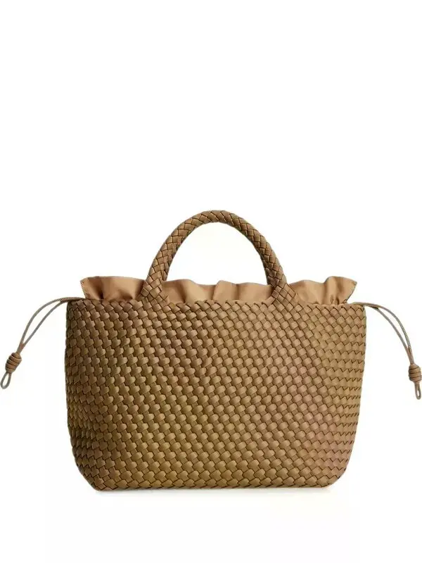 MARREA Medium Woven-design Drawstring Tote Bag - Brown