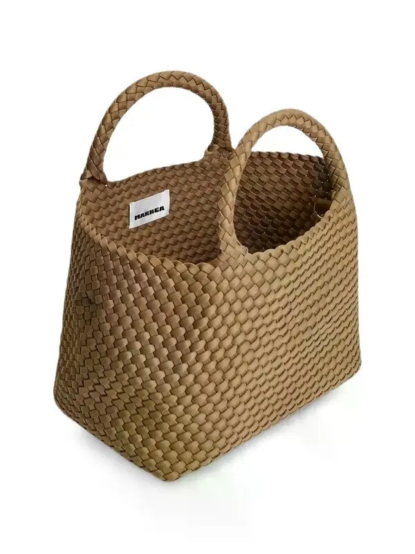 MARREA Medium Woven-design Drawstring Tote Bag