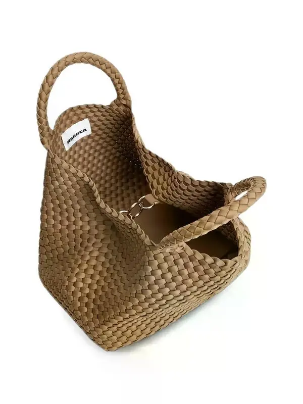 MARREA Medium Woven-design Drawstring Tote Bag