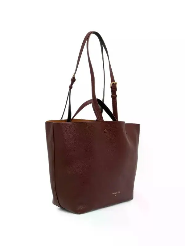 Patrizia Pepe Grained Leather Tote Bag - Red