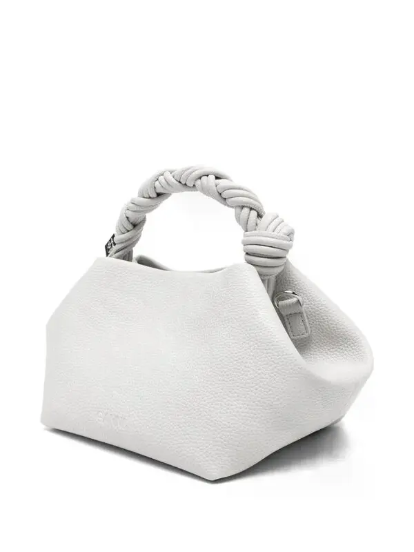 GANNI Bou Small Grain Top Handle Bag - Neutrals