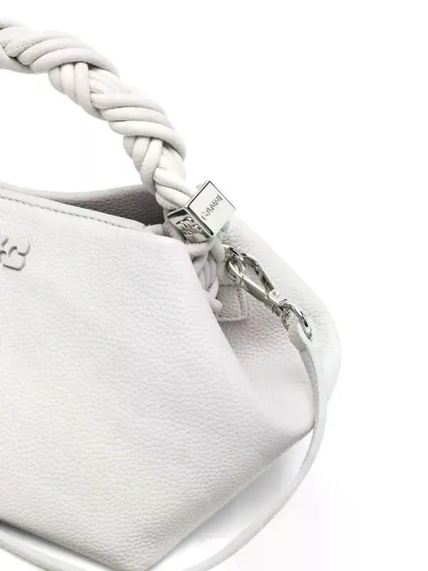 GANNI Bou Small Grain Top Handle Bag - Neutrals