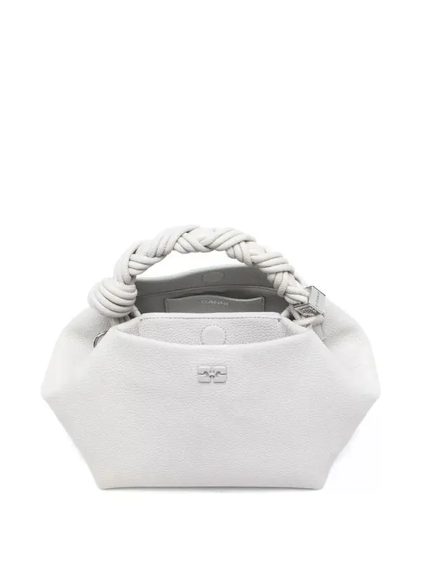 GANNI Bou Small Grain Top Handle Bag - Neutrals