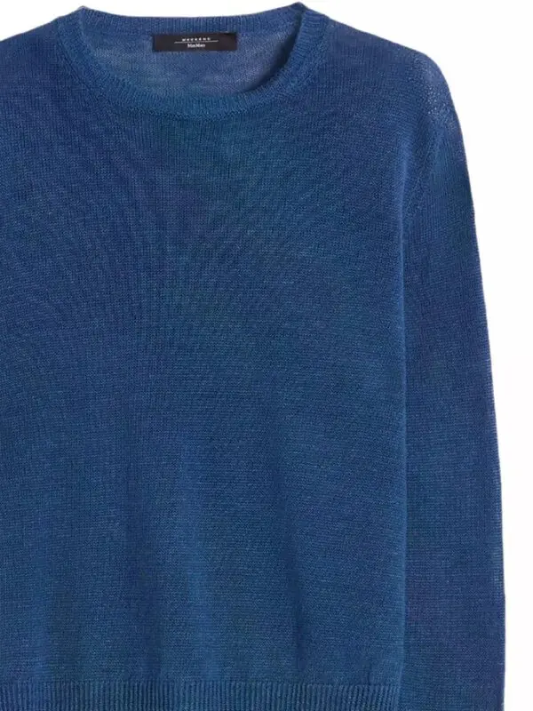 Max Mara Linen Yarn Jumper Ocean