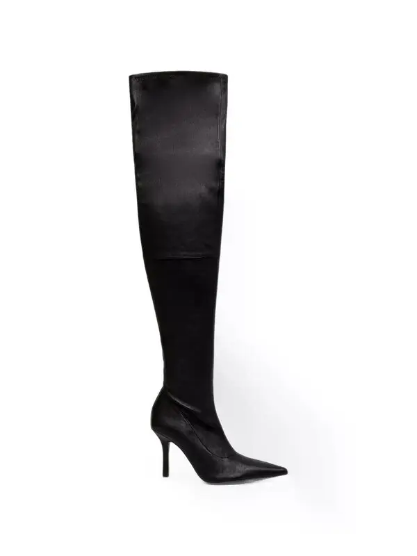 Patrizia Pepe Pointed-toe Over-the-knee Boots - Black