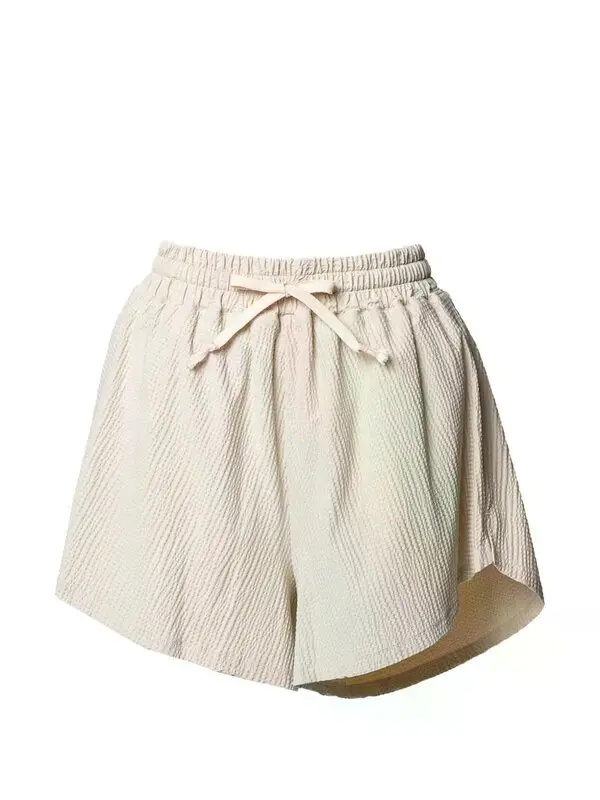 MULLER OF YOSHIOKUBO Bumpy Drawstring Mini Shorts - Neutrals