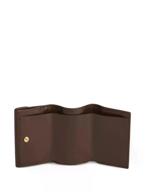 JIL SANDER Cannolo Leather Mini Wallet And Coin Purse With Embossed Logo