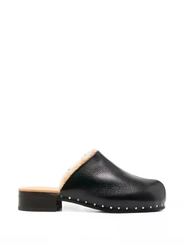 Our Legacy Naoto Shearling-lined Leather Clogs