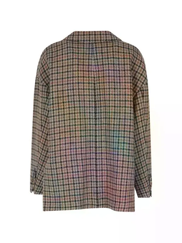 BAZAR DELUXE Check-pattern Buttoned Blazer