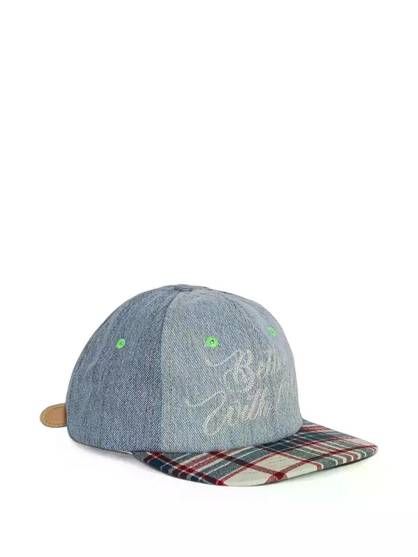 BETTER WITH AGE Heritage Denim Plaid Cap - Blue