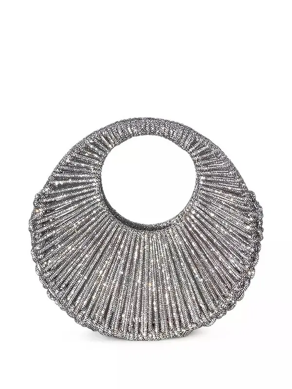 HIBOURAMA Jaya Crystal-embellished Woven Clutch Bag