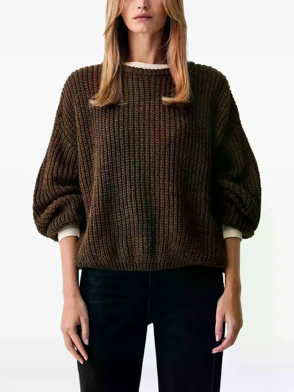 American Vintage Ribbed-knit Logo-patch Sweater