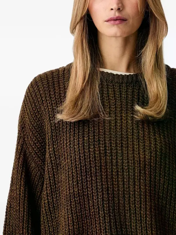 American Vintage Ribbed-knit Logo-patch Sweater