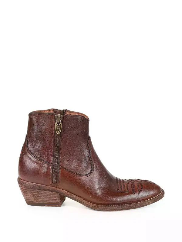FAUZIAN JEUNESSE Embroidered Leather Cowboy Boots