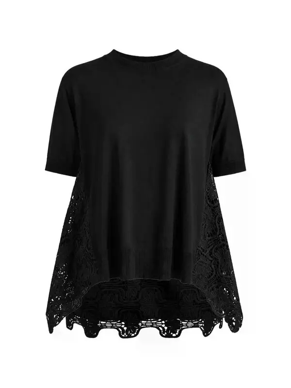 MEIMEIJ Macramé-panel Short-sleeve T-shirt