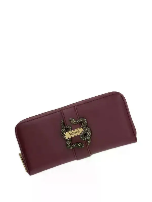 Just Cavalli Iconic Snakes Logo-plaque Wallet - Red