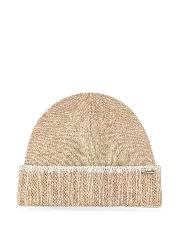 Paul & Shark Ribbed-knit Beanie Hat - Neutrals