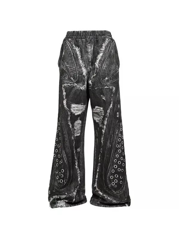 VIVAMUS Denim-print Track Pants