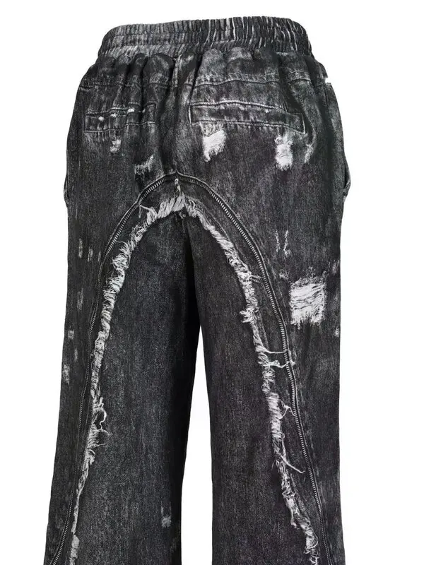 VIVAMUS Denim-print Track Pants
