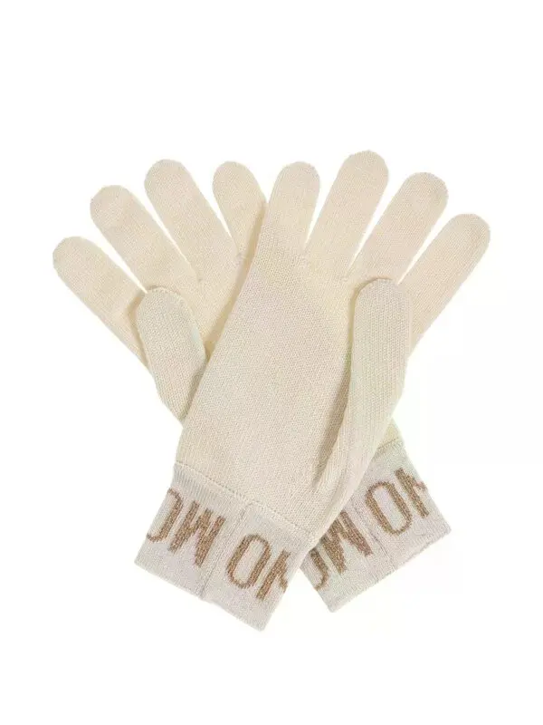 Moschino Logo-intarsia Knitted Gloves