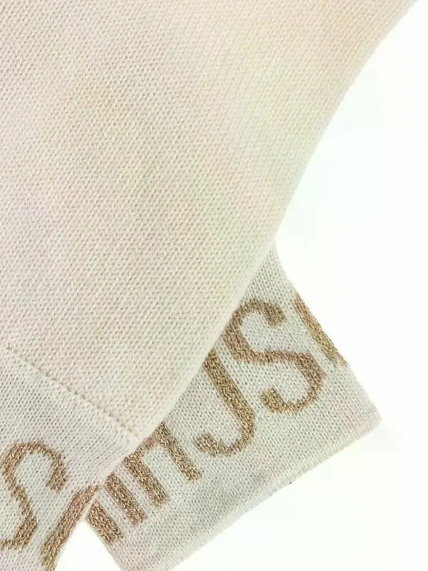 Moschino Logo-intarsia Knitted Gloves
