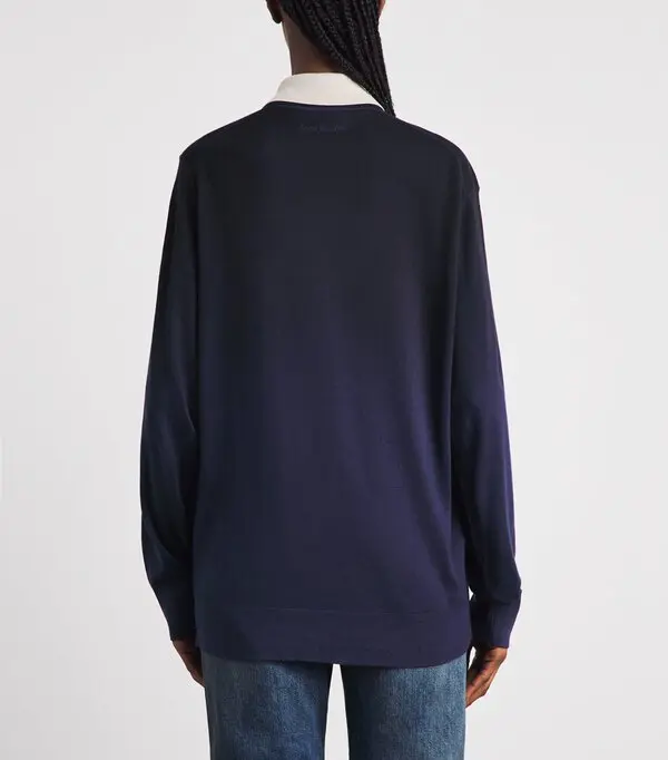 Acne Studios Silk-wool-cashmere Layered Polo Sweater