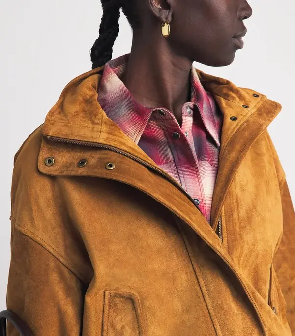 Veronica Beard Suede Bateman Jacket