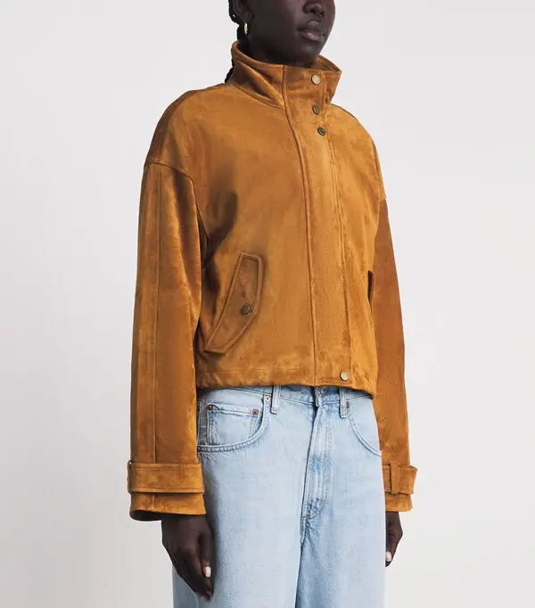 Veronica Beard Suede Bateman Jacket