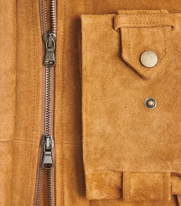 Veronica Beard Suede Bateman Jacket