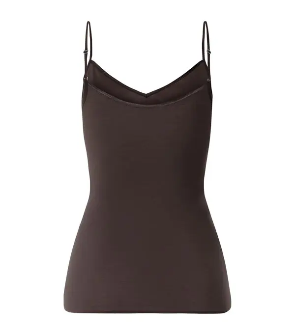 Hanro Cotton Seamless Camisole - Brown