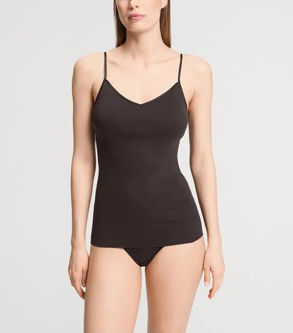 Hanro Cotton Seamless Camisole - Brown