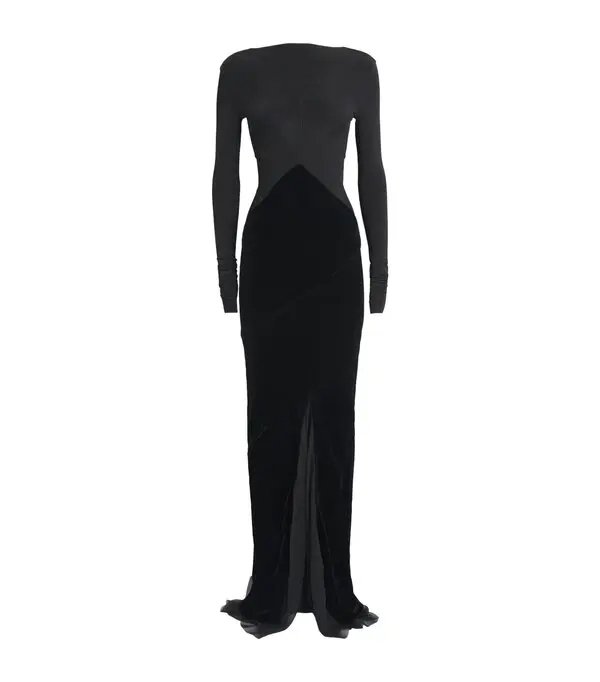 Rick Owens Contrast Abito Gown
