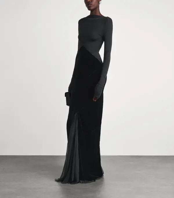 Rick Owens Contrast Abito Gown