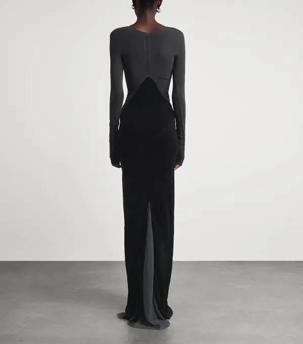 Rick Owens Contrast Abito Gown