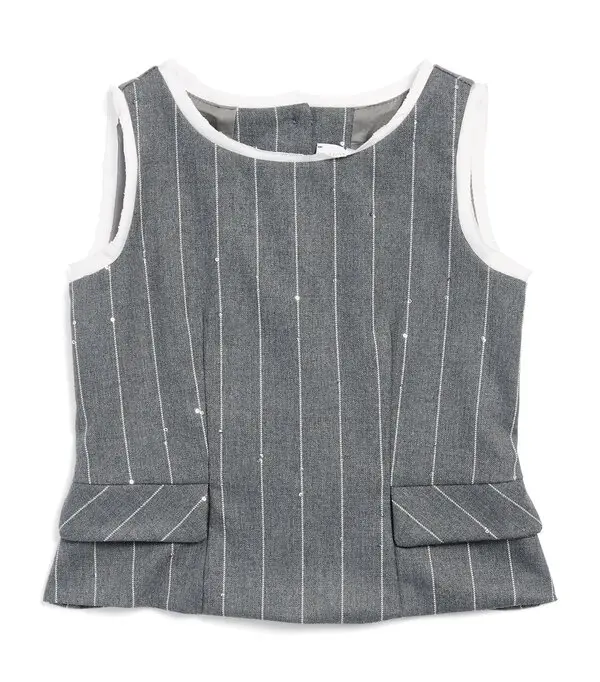 Monnalisa Pinstripe Levantina Sleeveless Top