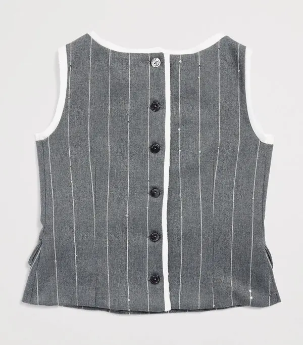 Monnalisa Pinstripe Levantina Sleeveless Top