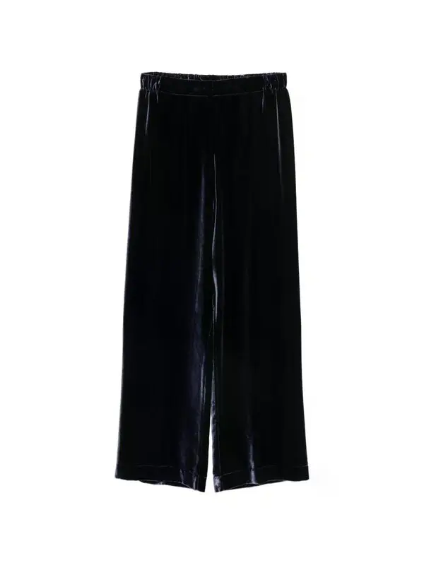 WHYCI Velvet Elasticated Pyjama Trousers - Blue