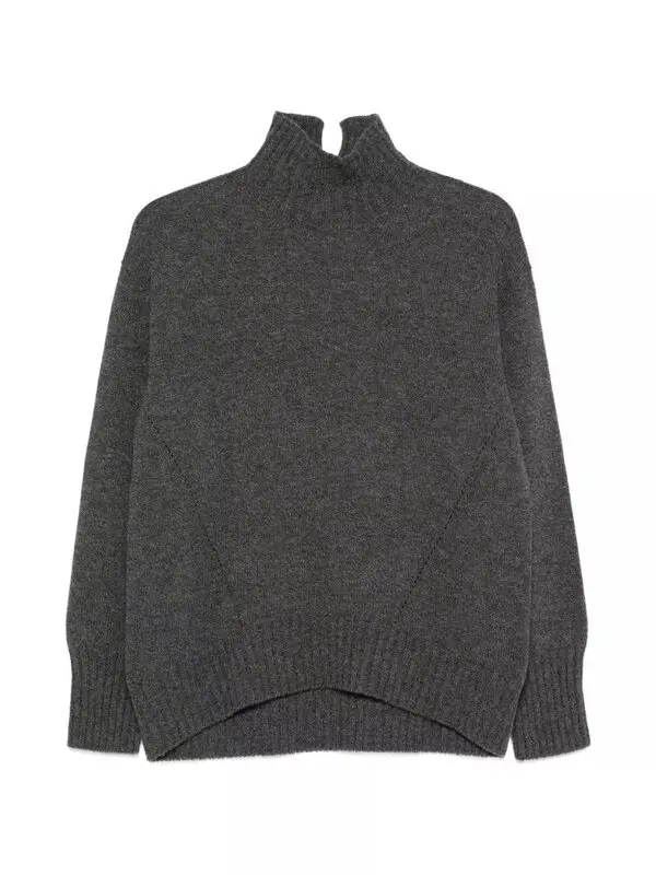 WHYCI High-neck Ribbed-trim Sweater