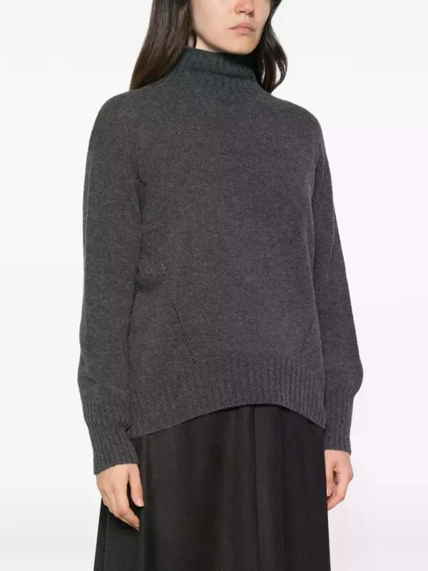 WHYCI High-neck Ribbed-trim Sweater