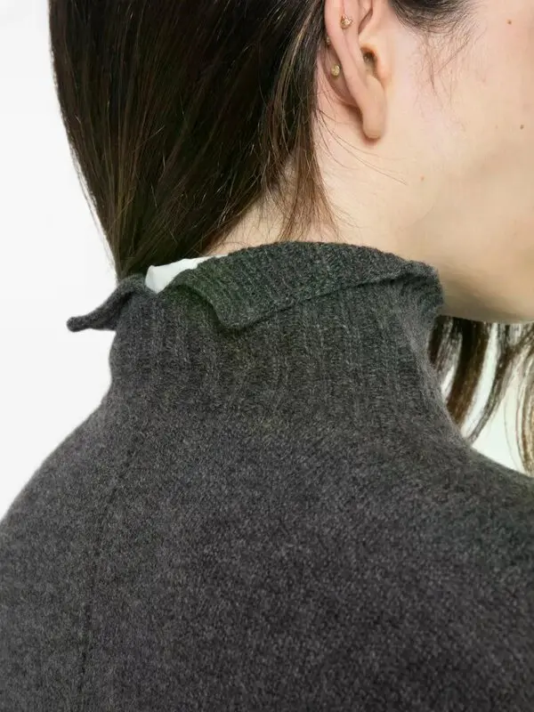 WHYCI High-neck Ribbed-trim Sweater