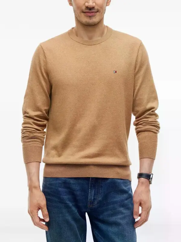 Tommy Hilfiger Logo-embroidered Crew-neck Sweater