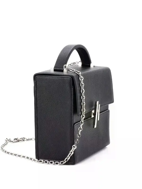 Hermès Cinhetic Top Handle Bag Verso Chevre Mysore Satchel - Black