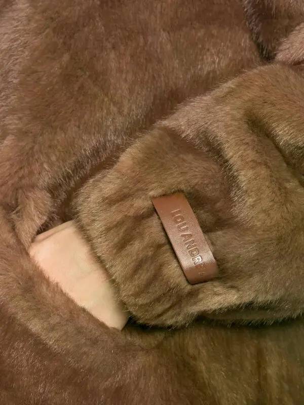 LOU ANDREA Hooded Faux-fur Coat